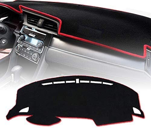 Red Dash Mat Protector Anti Glare Sun Shield Pad Carpet Fits 16-21 ...