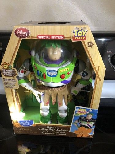 Toy Story Hawaiian Vacation Buzz Lightyear Talking NIB Rare MINT WORKS ...