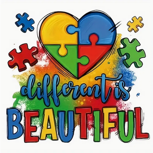 Handmade Art AUTISM POSITIVE WORD Pendant 925 Silver 22" Necklace Women ...