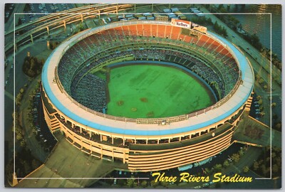 Pittsburgh Three Rivers Stadium PA Vintage Postcard Aerial View ...