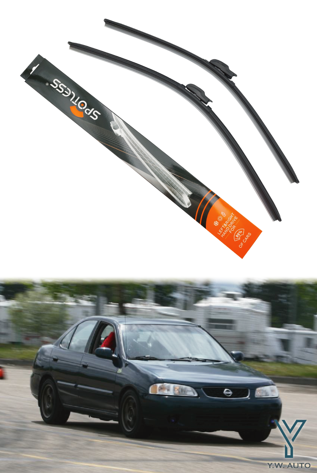 For Nissan Sentra 00-06 Front Wiper Blades 22"+16" 1 Pair Wiper Blades ...