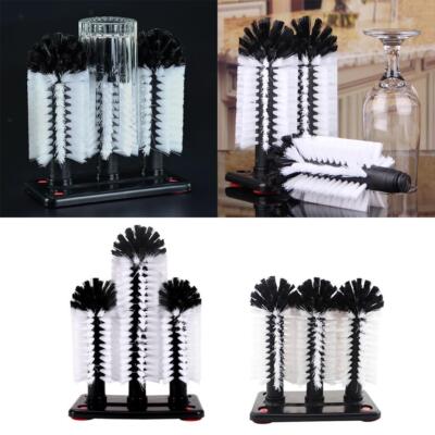 Brush Glass Washer Cleaner Scrubber Bar Pub Catering Set of 3 Brushes ...
