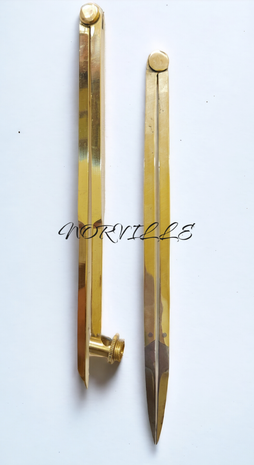 Brass Drafting Tool Divider & Compass Pencil Holder Drawing Drafting ...