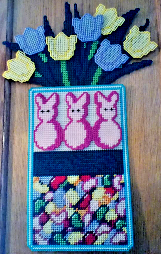 Plastic Canvas *FINSHED* Item----Jelly Bean Vase | eBay