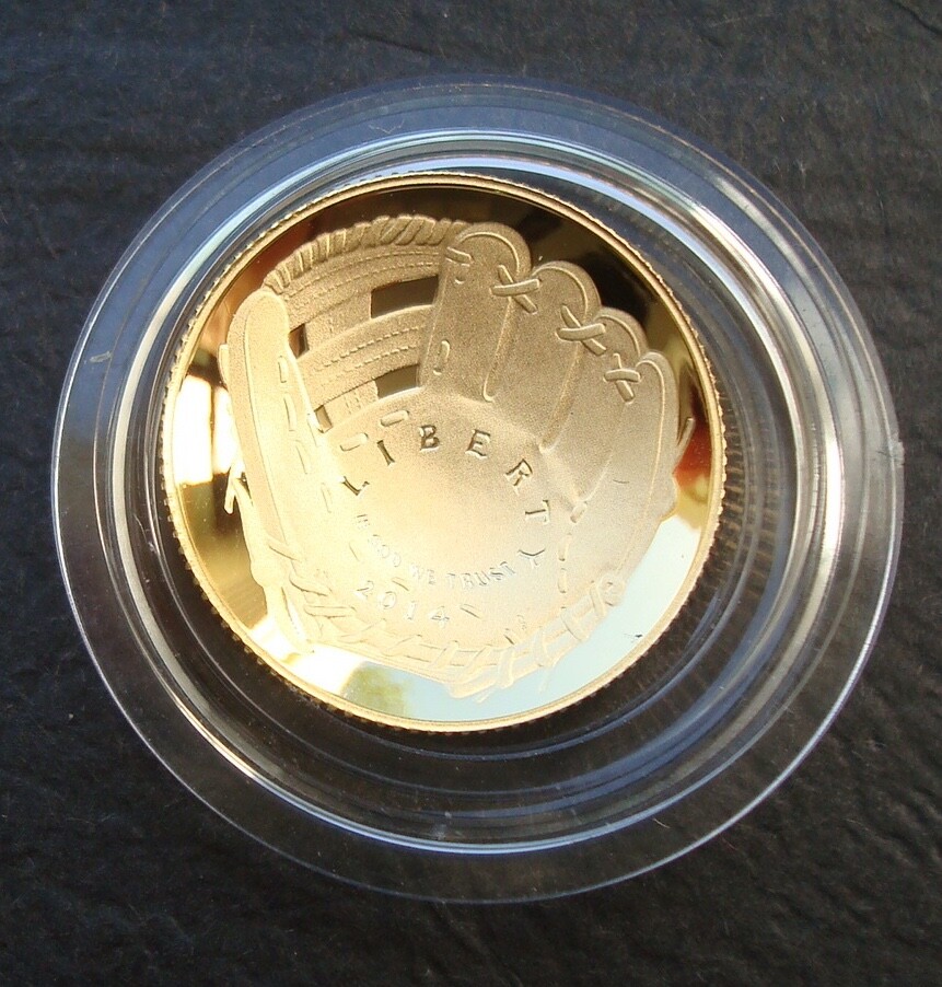 2014 Baseball 1/4 Oz quarter ounce gold commemorative proof coin UNC | eBay