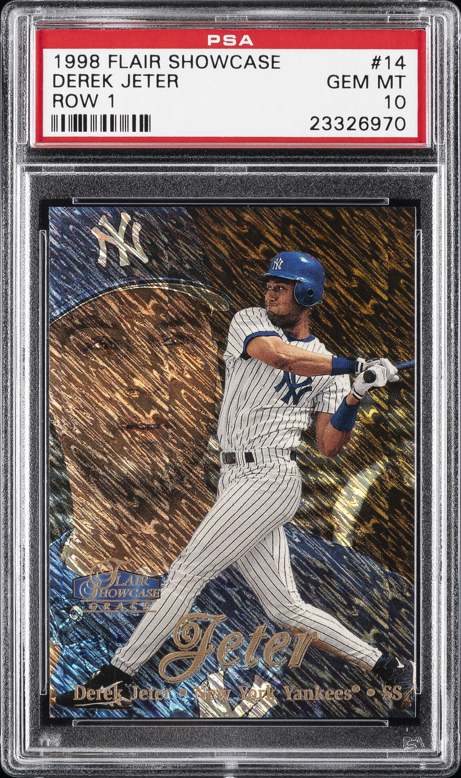 1998 FLAIR SHOWCASE ROW 1 #14 DEREK JETER PSA 10 | eBay