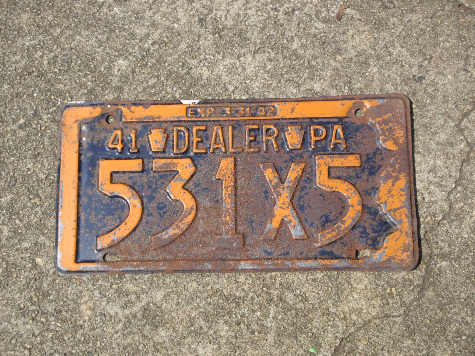 1941 Pennsylvania Dealer License Plate PA Penna Ford Dodge Chevrolet ...