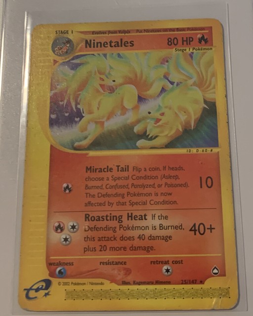 Pokémon TCG Ninetales Aquapolis 25/147 Regular 1st Edition Rare for ...
