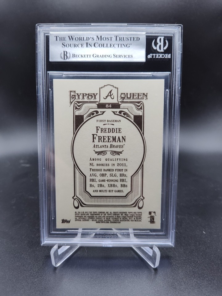 2012 Topps Gypsy Queen FREDDIE FREEMAN Image Variation AUTO Signed ...