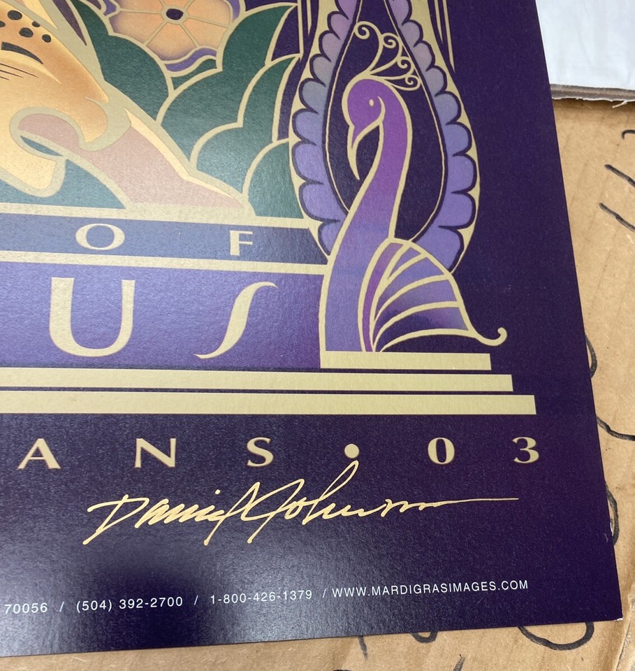 ORPHEUS 2003 New Orleans Mardi Gras Lithograph Signed by David Johnson ...