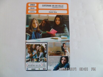 CARTE FICHE CINEMA 2003 CATERINA VA EN VILLE Sergio Castellito Alice ...