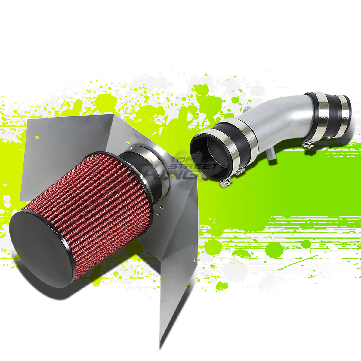 SILVER COLD AIR INTAKE PIPE&HEAT SHIELD FOR 03-05 LINCOLN AVIATOR SUV ...