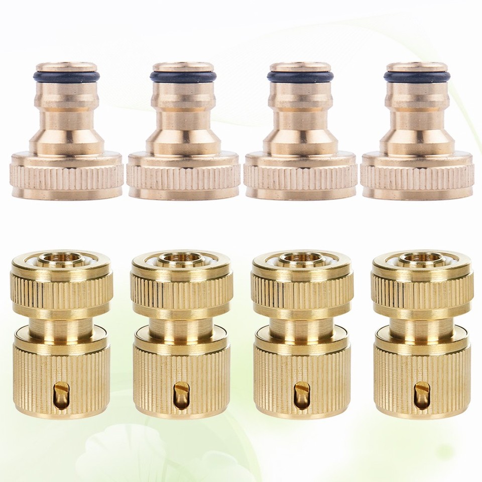 8PCS/Set Aluminum Quick Connector Garden Hose Fitting Garden Hose Water ...