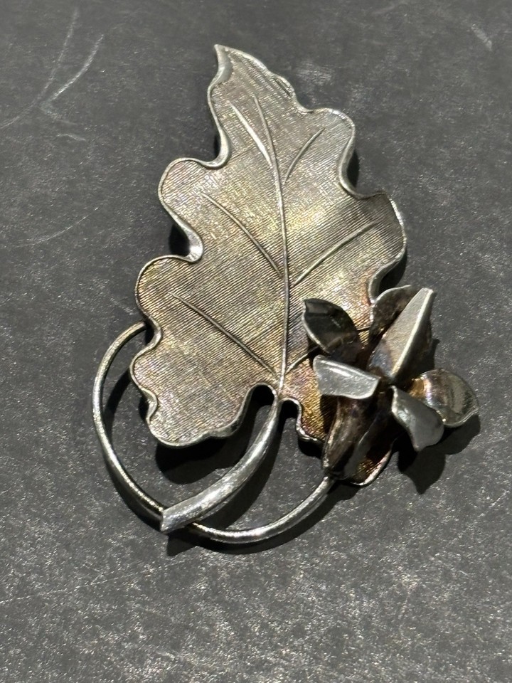 Vintage Sterling Silver Leaf Brooch Carl Art Signed | eBay UK