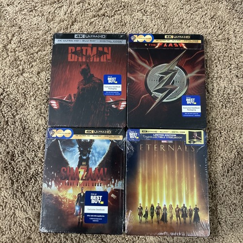 THE BATMAN+ Flash+ Shazam+ Eternals,4k Steel book set new sealed Very ...