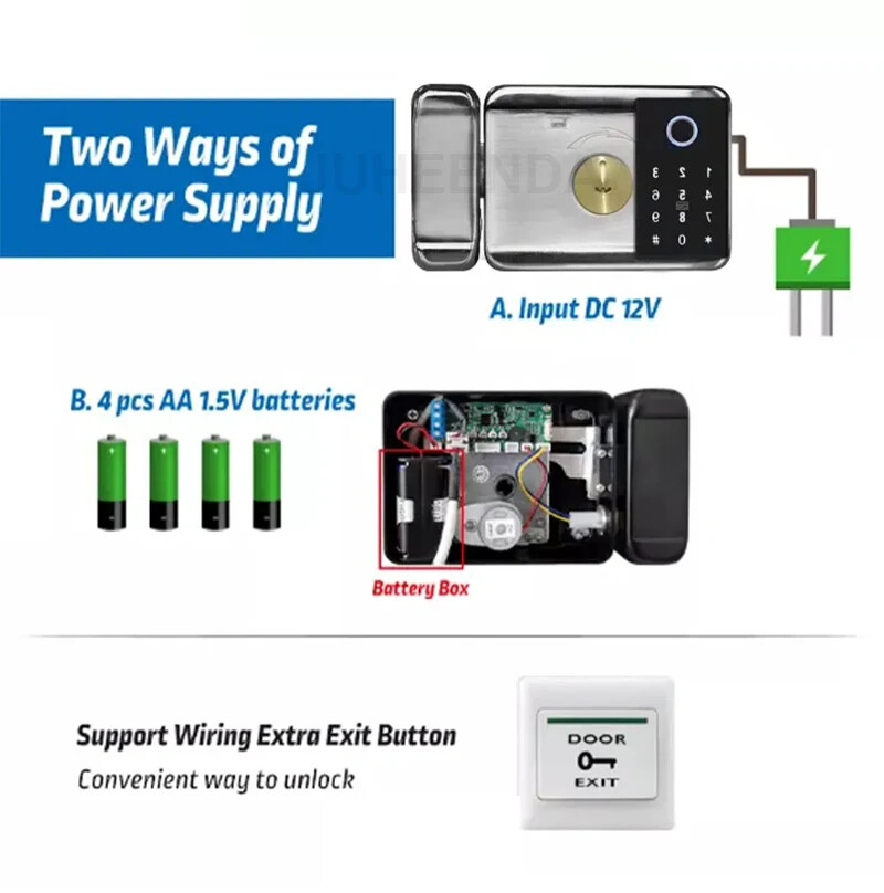 Smart Waterproof Lock Wifi Double Side Fingerprint Lock Outdoor Gate ...