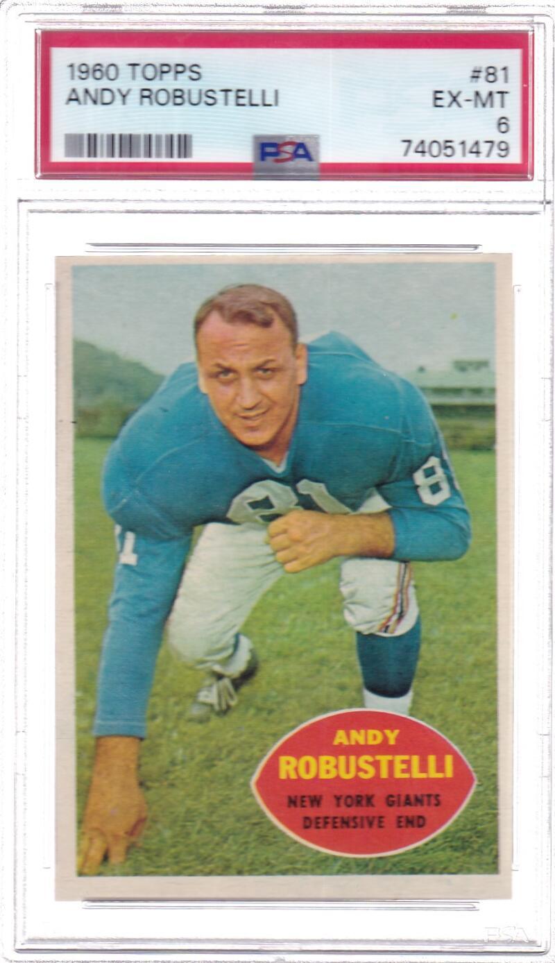 1960 Topps - #81 Andy Robustelli for sale online | eBay