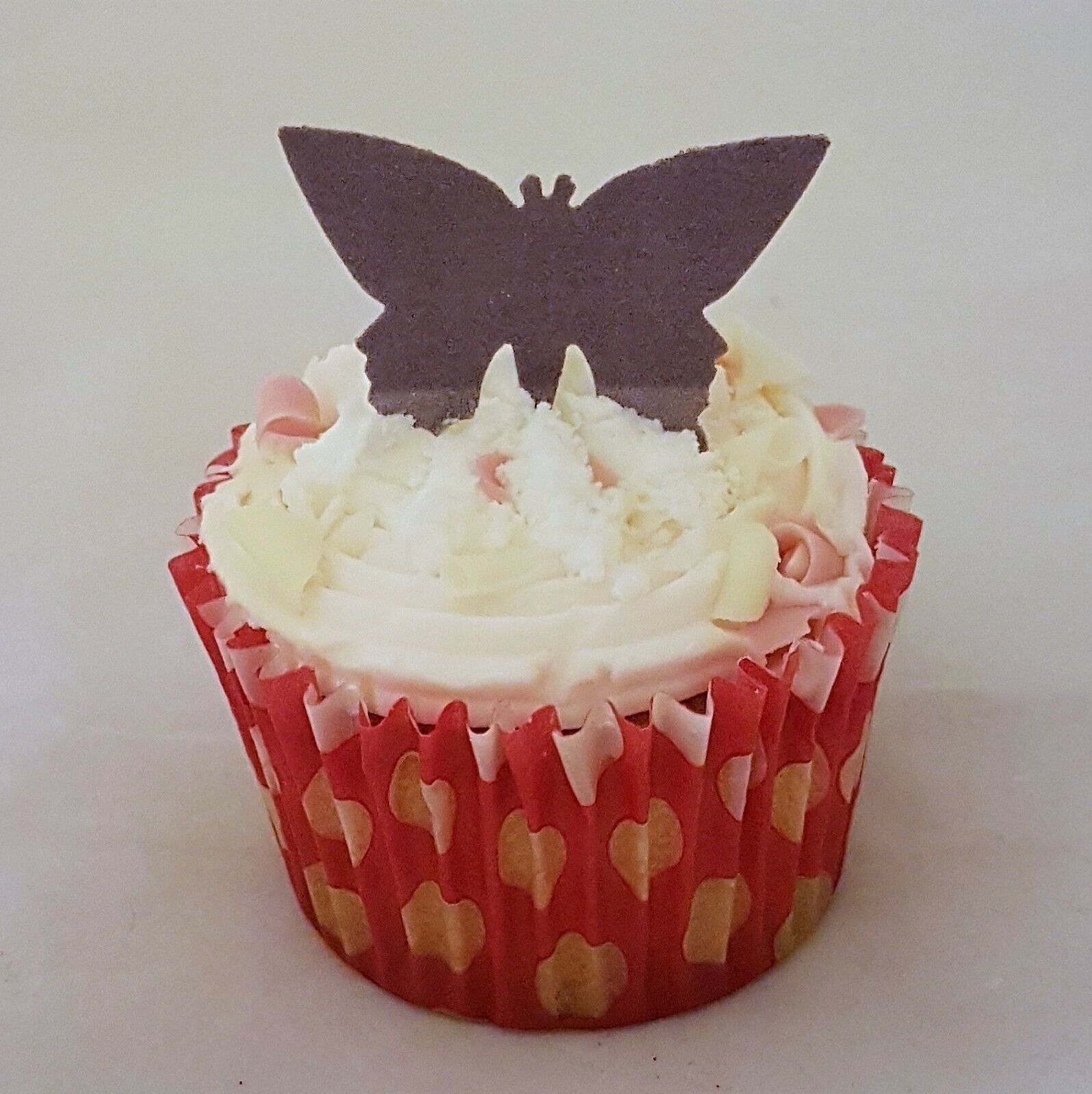 12 X Edible Opaque Butterflies Wafer Rice Paper Cup Cake Decorations