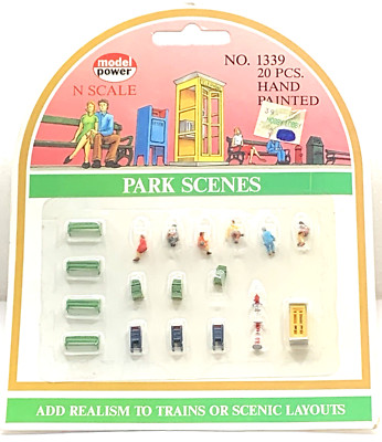 Model Power N Scale Park Scenes No 1339 Hand Painted 20 Pieces NIP | eBay