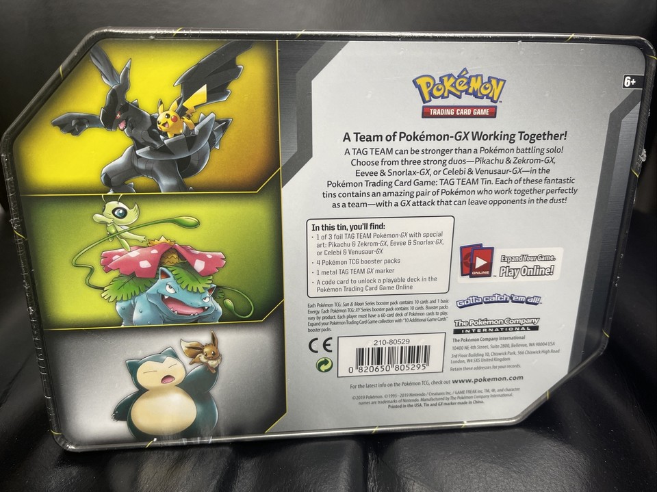 Pokemon Tag Team Tin Celebi & Venusaur-GX- Factory Sealed ...