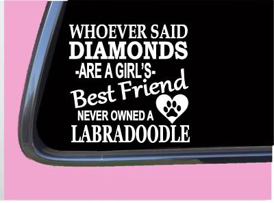 Labradoodle Diamonds Sticker TP 414 vinyl 6" Decal dog breed Doodle ...