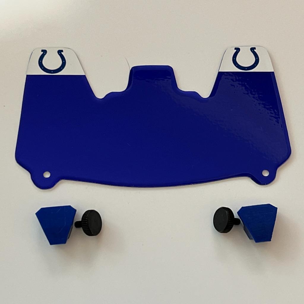 Indianapolis Colts Mirrored Blue with Blue Clips MINI Helmet Visor | eBay