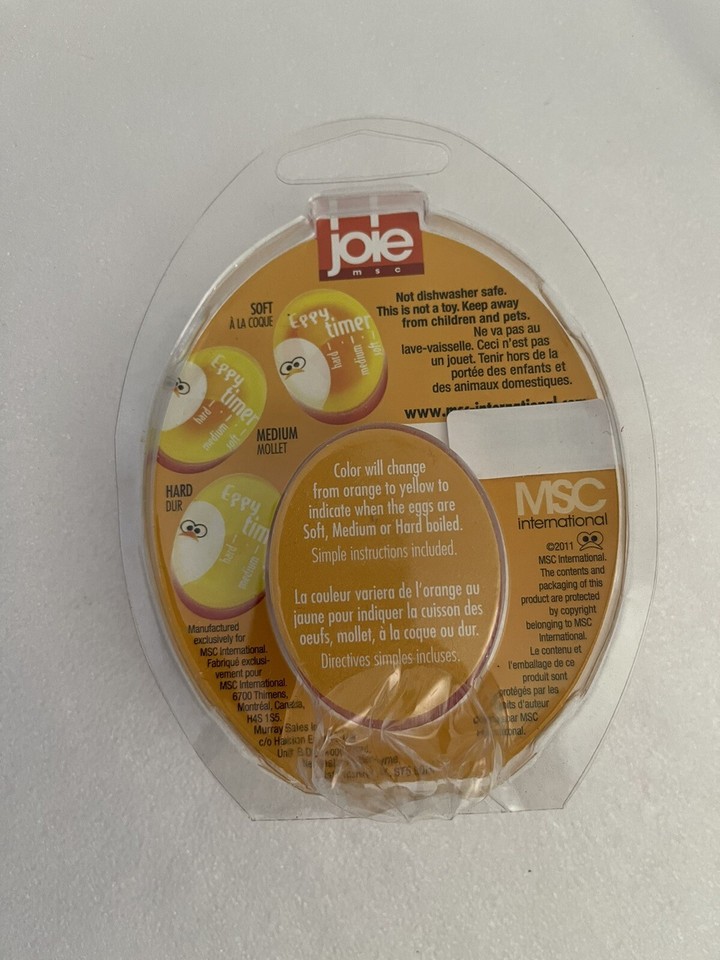 NEW Joie Eggy Egg Timer Color Changes Indicating Hard Boiled Egg ...