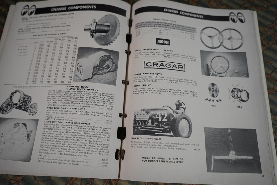 Original 1960 MOON CatAloG Drag Racing HOT ROD Custom speed mooneyes ...