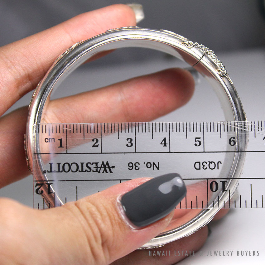 MING'S HAWAII * VERY RARE * ZODIAC STERLING SILVER HINGED BANGLE ...