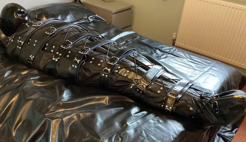 Genuine Leather Sleep Sack Body Bag with Belts - Straight Jacket ...