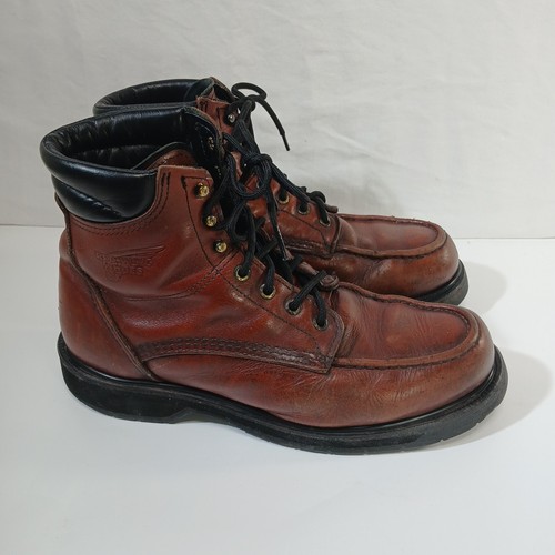 RED WING Size 10 202 SUPERSOLE RED MOC TOE BOOT Men’s USA Made | eBay