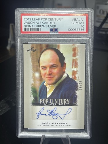 2012 Leaf Pop Century Jason Alexander signatures /25- silver PSA 10 GEM ...