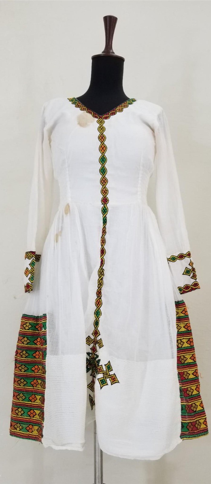 Vintage Traditional Ethiopian Hand Embroidered Frock … - Gem