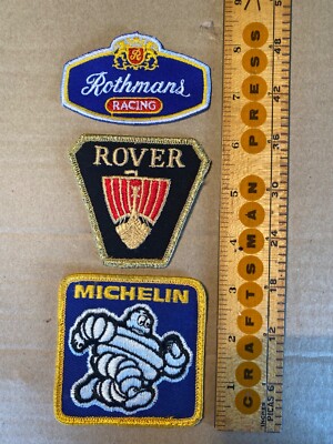 LOT OF 3 Embroidered Patches MICHELIN, Rothmans Racing, Rover | eBay