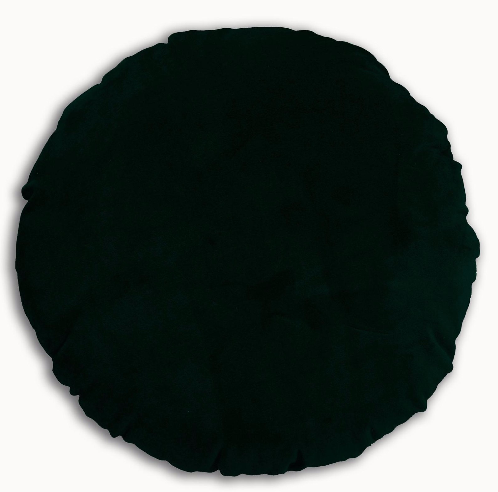 Mf43n Dark Green Thick Microfiber Velvet Round Shape Cushion Cover ...