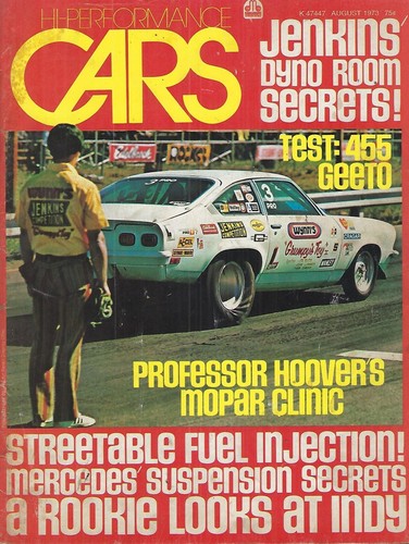 High Performance Cars magazine August 1973 good condition Mopar Chevy ...
