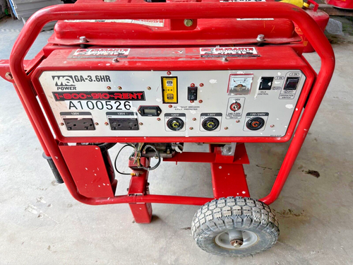 MULTIQUIP GA-3.6HR 3,600 WATT PORTABLE GENERATOR - HONDA ENGINE ONLY ...