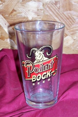 Point Bock Beer Pint Glass Mug Stevens Brewery Special Bar Collectible ...
