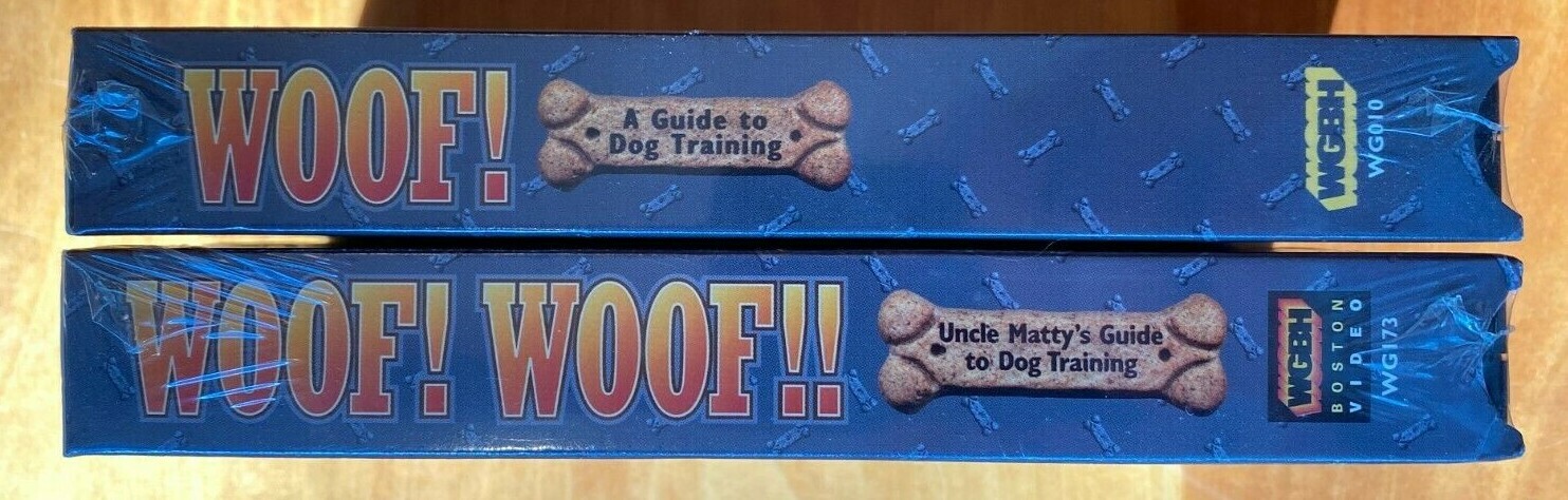 WOOF! and WOOF! WOOF!!, Guide to dog training, Two VHS, New, Sealed ...