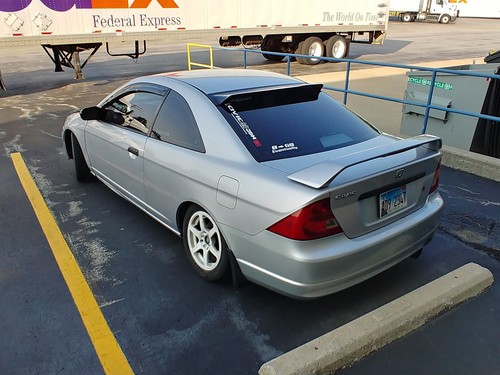 HIC USA 2001 to 2005 Civic 2dr Rear Roof Window Visor Spoiler Em2 for ...