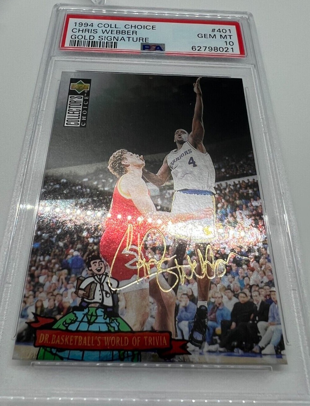 1994 Collector's Choice Chris Webber GOLD Signature #401 ONE of ONE ...