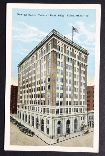 New Exchange National Bank Building Tulsa Oklahoma OK Postcard c1920s ...