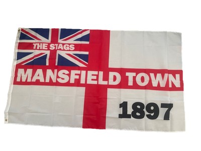 Mansfield Town FC Flag 5ft by 3ft - Shirt Scarf Badge Poster The Stags ...