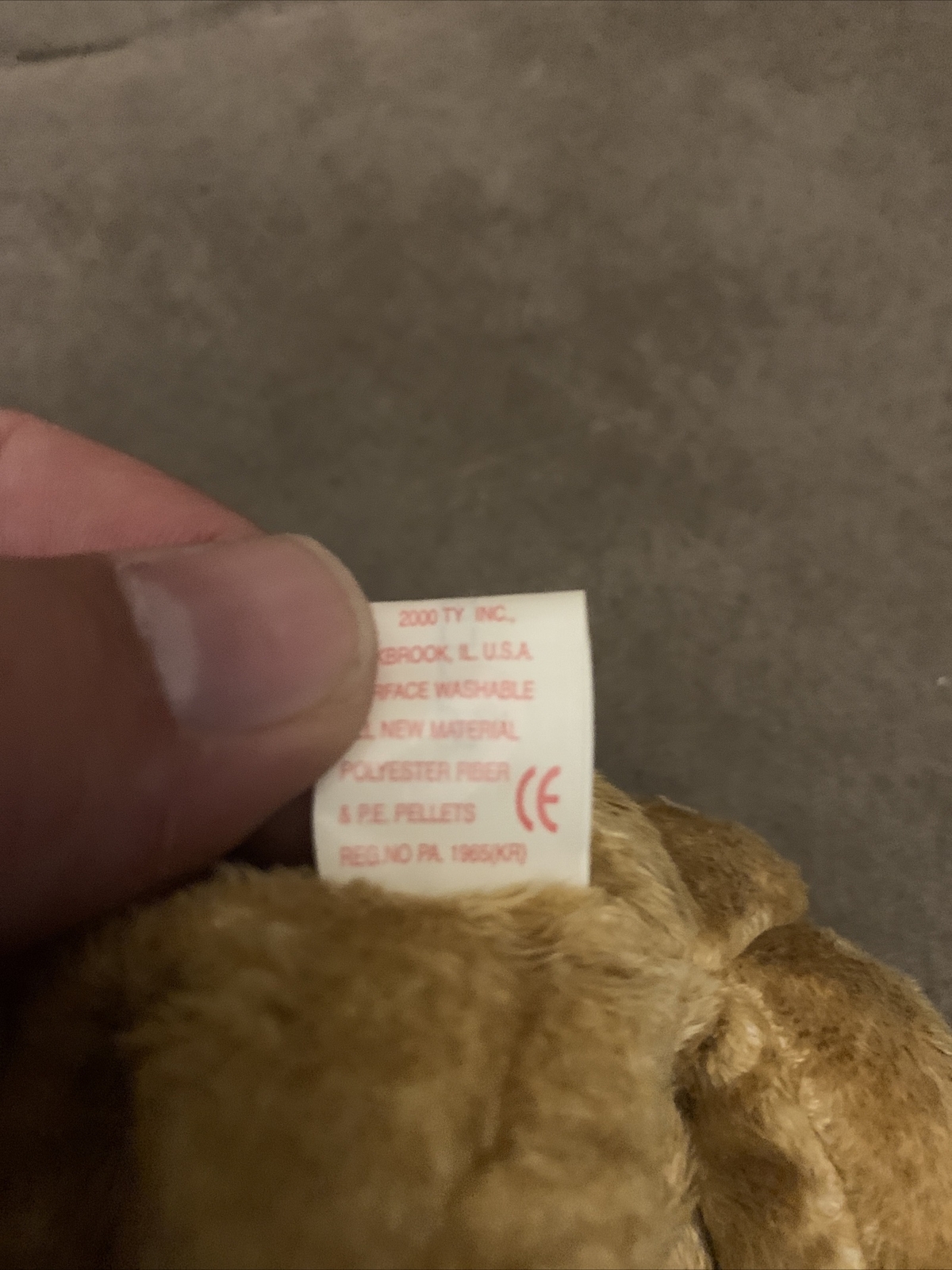 Ty Beanie Baby Cashew The Bear With Tags Golden Honey Bear Plush Toy | eBay