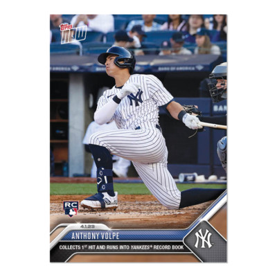 2023 TOPPS NOW #22 ANTHONY VOLPE RC ROOKIE 1ST CAREER HIT NY NEW YORK ...