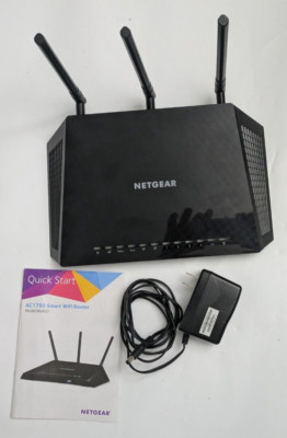 Netgear AC1750 R6400-100NAS 1300 Mbps 4-Port Gigabit Wireless AC Router ...