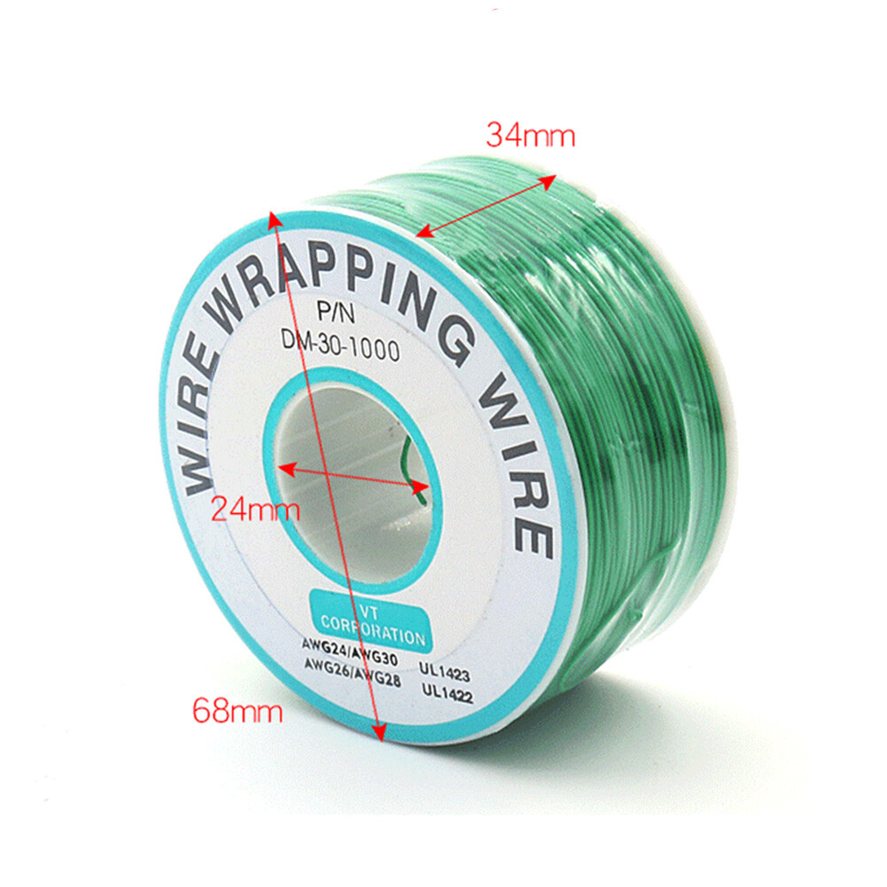 820 Feet 30AWG Wrapping Wire Single Driver Tinned Copper PCB-Test PVC ...
