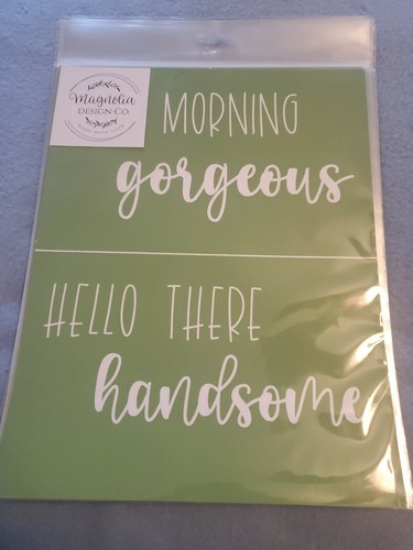 Reusable Adhesive 8.5" x 11" Stencil Good Morning Stencil Magnolia ...