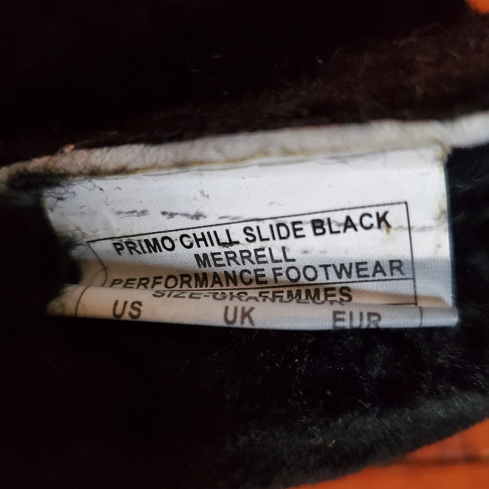 Merrell Primo Chill Slides Women 7.5 Mule Comfort Shoes Black Suede ...