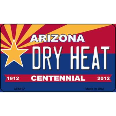 Dry Heat Arizona Centennial State License Plate Tag Magnet M-6812 | eBay